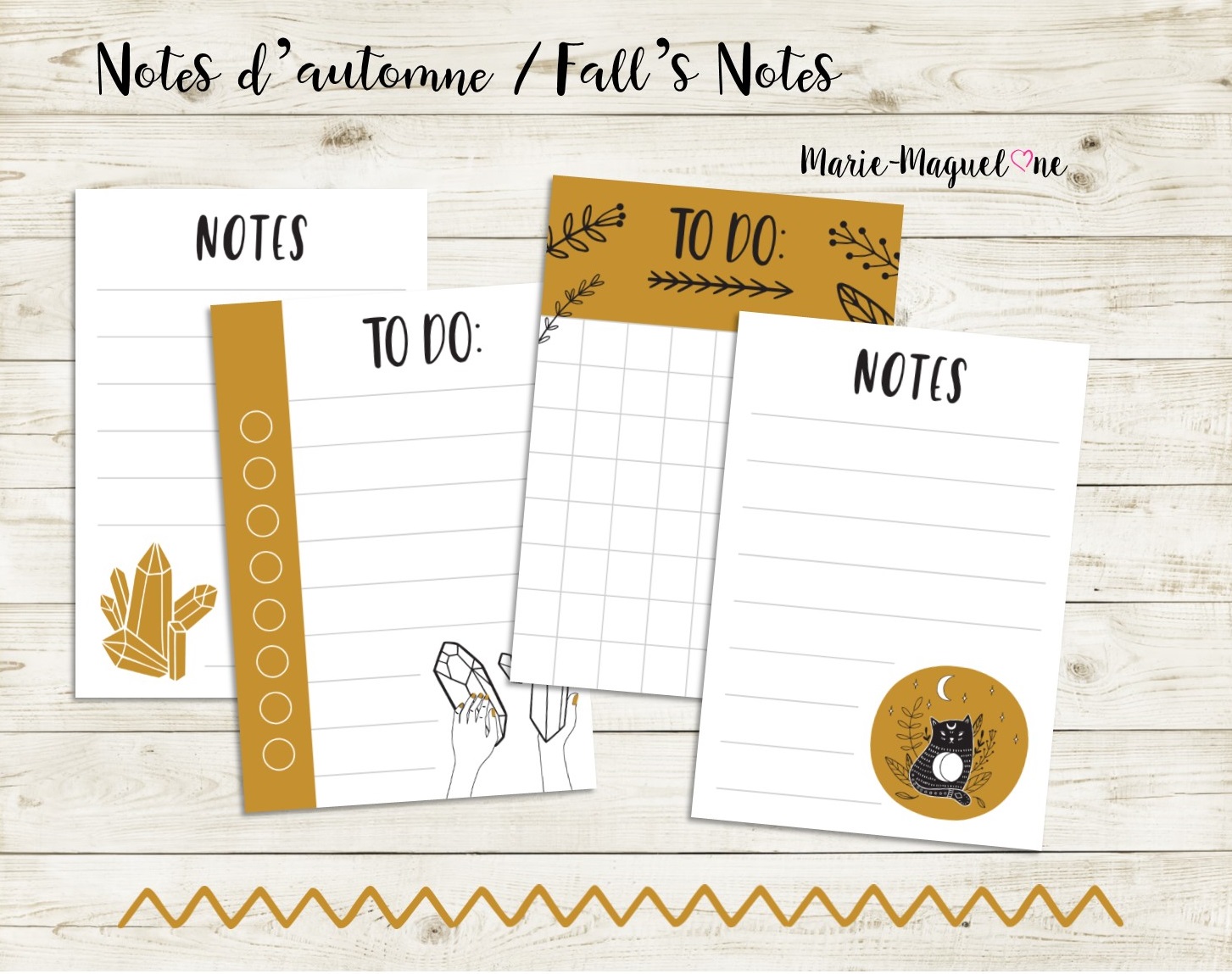 Notes d'automne, to do liste pour un automne bien organisé